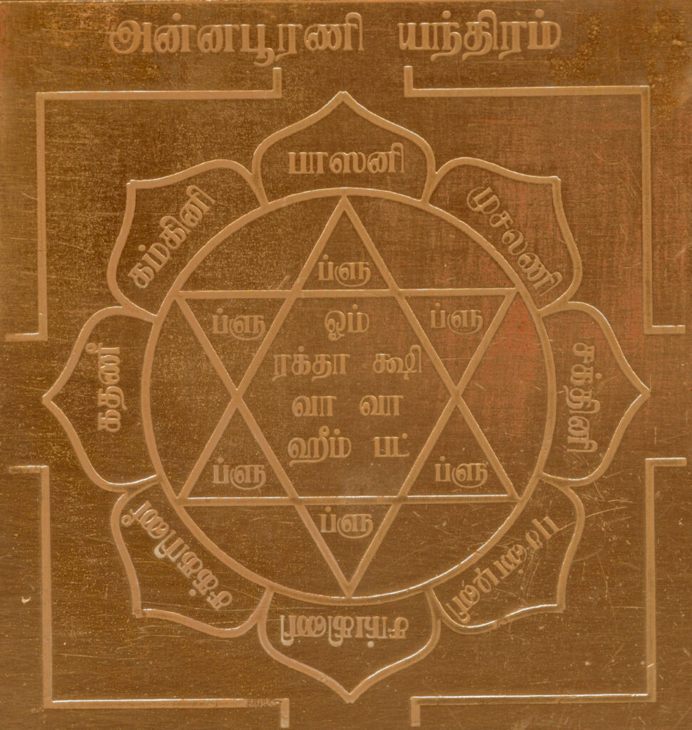 Annapurni Yantra Annapoorani Yantram Yendram In Copper – A2254 ...